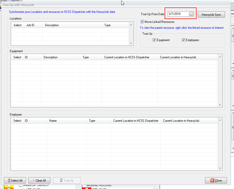 How To Run True-Up from HeavyJob in HCSS Dispatcher