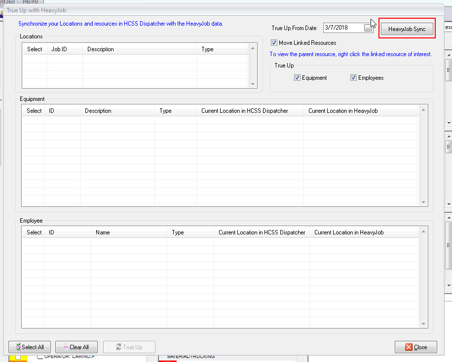 How To Run True-Up from HeavyJob in HCSS Dispatcher