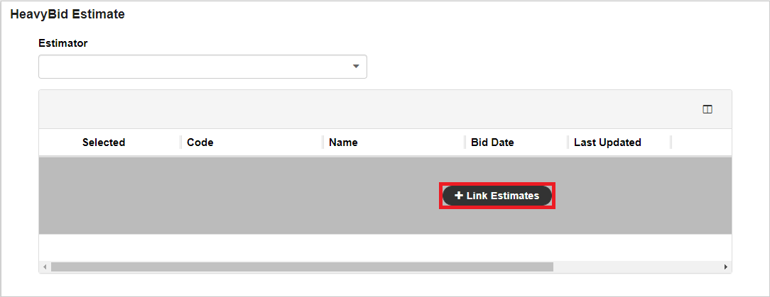 How to Link/Select an Estimate to a Project in HeavyBid Pre-Construction