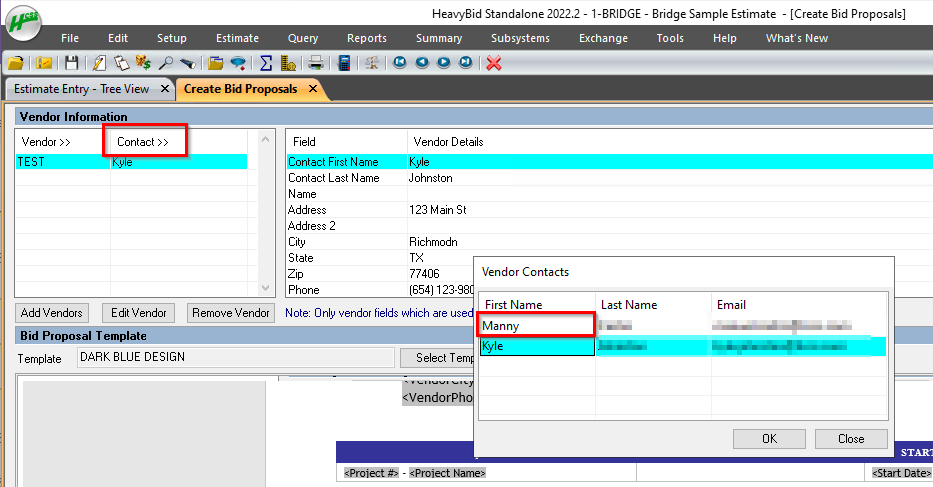 How to Change Vendor Contact in Word Bid Proposals