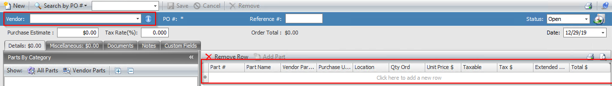 How to Create a Purchase Order