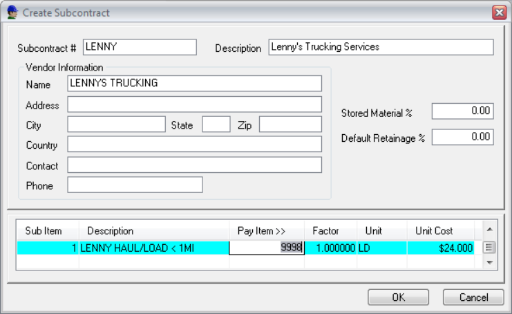 How to Send a Change Order in Change Tracking to Subcontract Pay Estimate