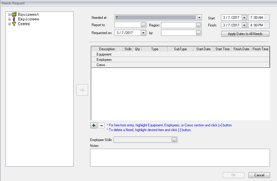 How to Use Needs Requests