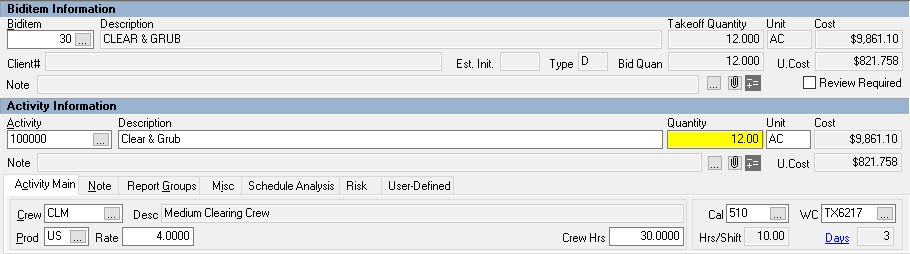 Estimate/Production History Not Returning Results