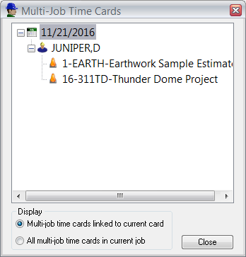 Overview: Multi-Job Time Cards