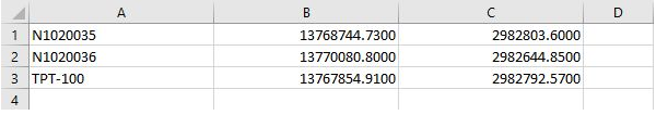 How to Create a .CSV File to Upload Control Points in HCSS Plans