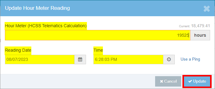 How to Update Meter Readings in HCSS Telematics
