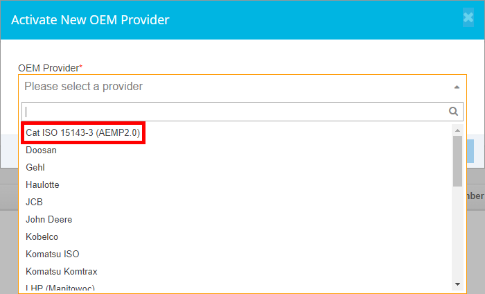 How to Activate CAT ISO OEM Provider