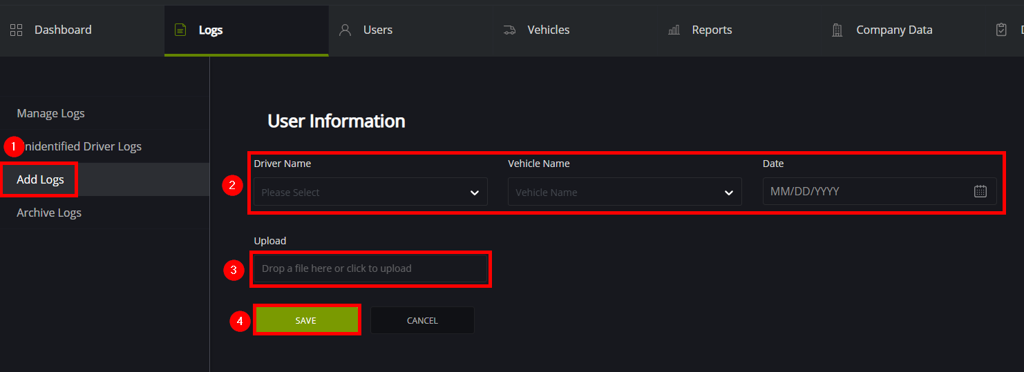 How to Add Logs in the eLogs Management Portal