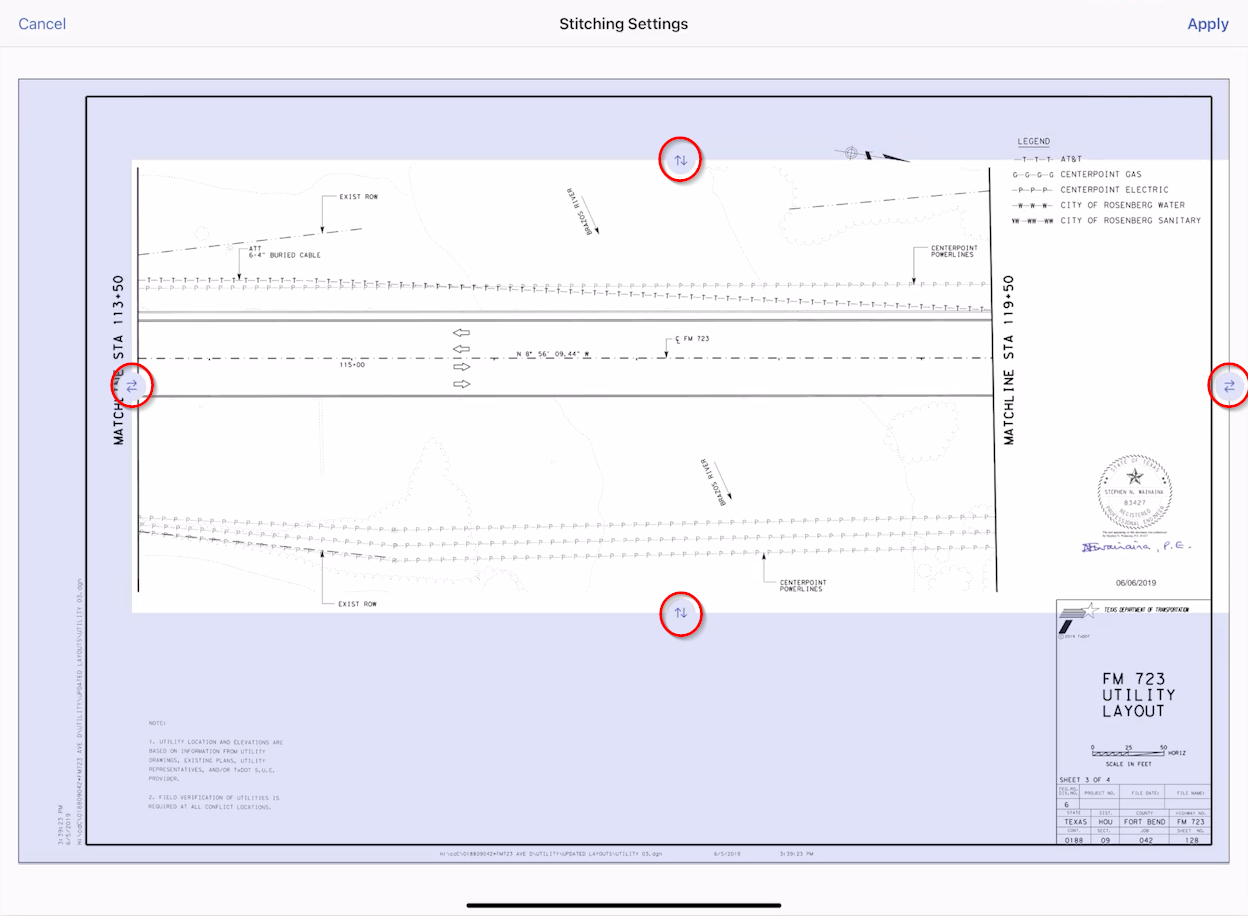 How to Crop Sheets in Map View Using Stitching Settings