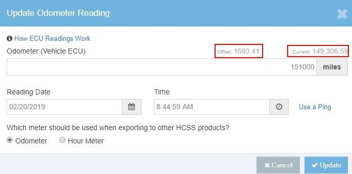 How to Apply/Remove a Vehicle ECU Meter Offset
