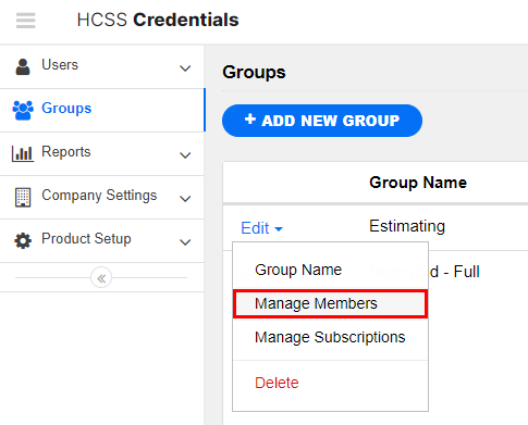 How to Assign a Credentials User to a Subscription Group with HeavyBid Access