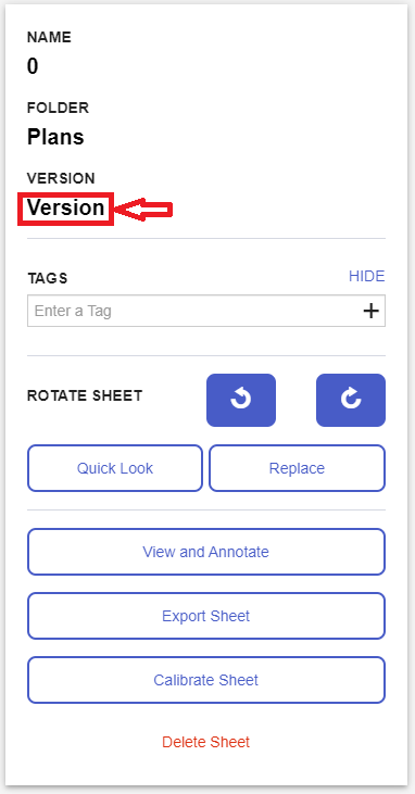 How to Change the Version of an Existing Sheet