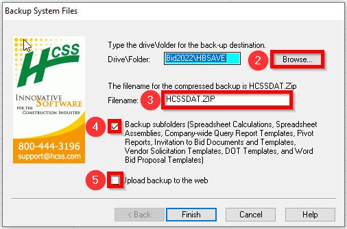 How to Backup System Data in HeavyBid