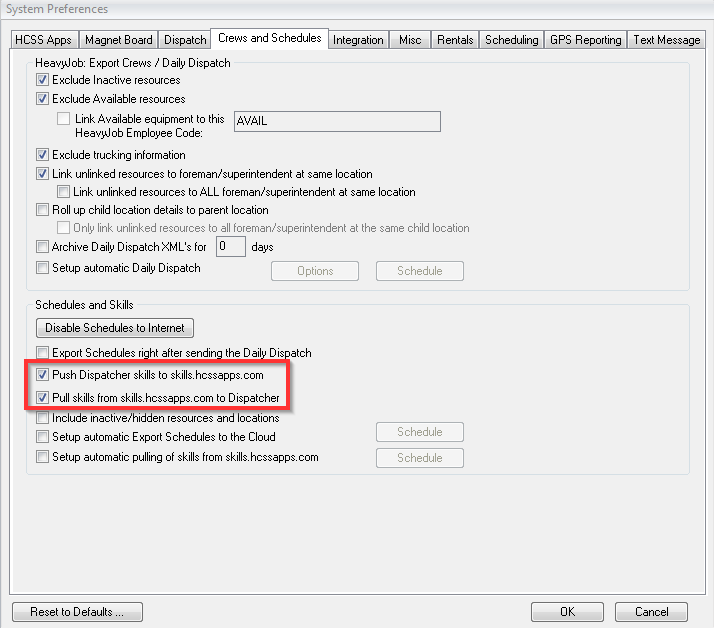 How To Setup Dispatcher Skills Sync