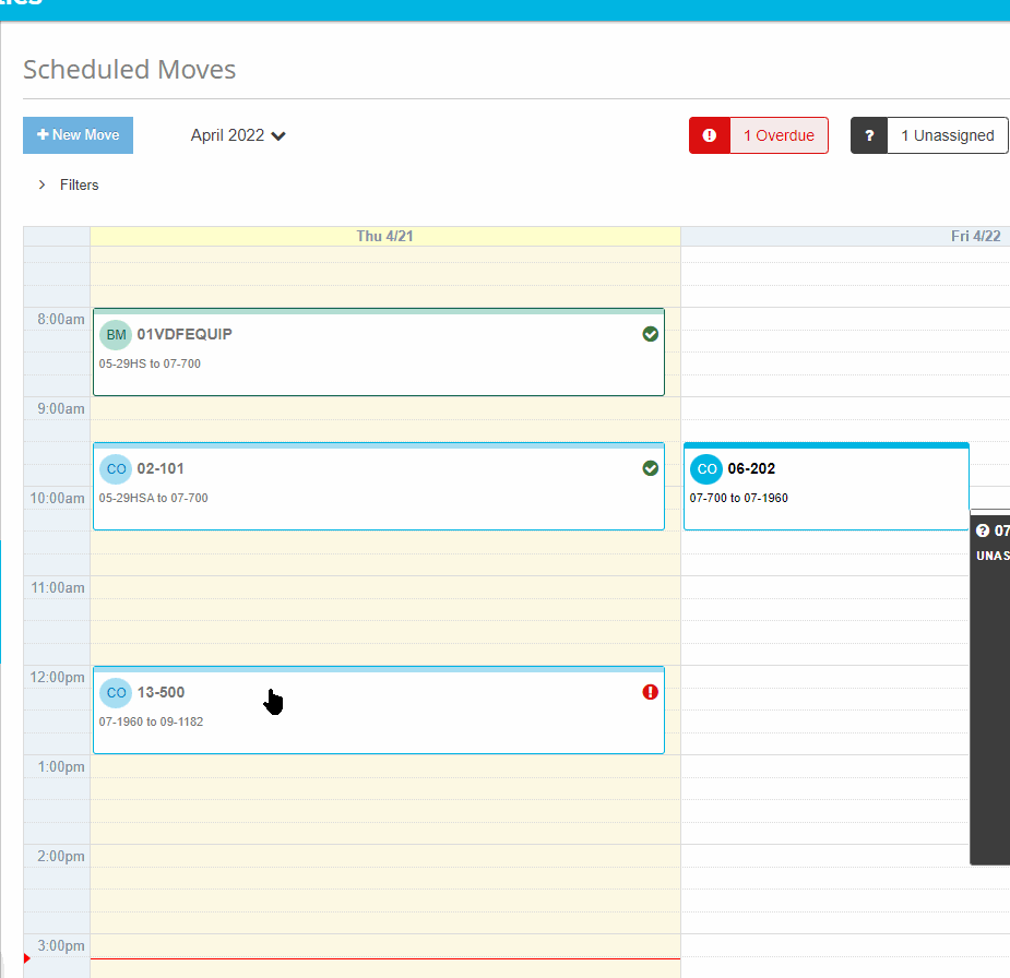 Overview: Scheduling Equipment Moves in HCSS Telematics