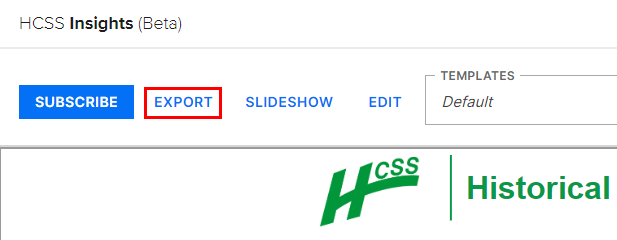 How to Export a Report in HCSS Insights