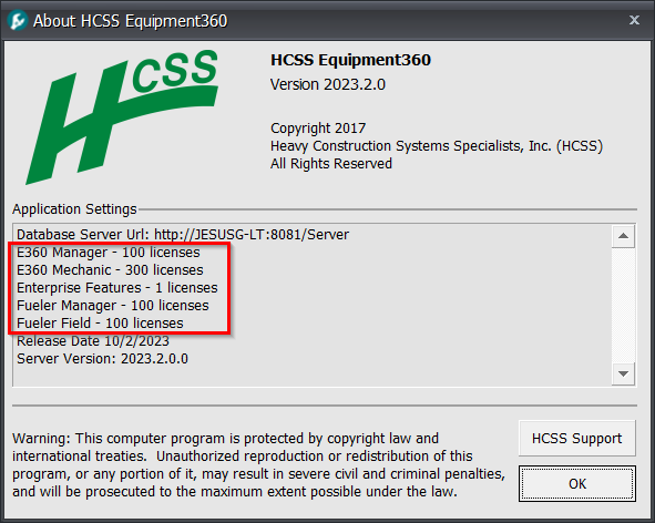 How to Verify License Counts for Equipment360 and FuelerPlus