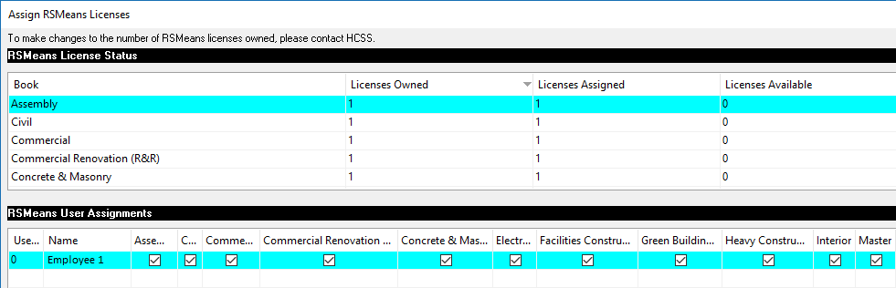 Overview: Assigning HeavyBid RSMeans Licenses
