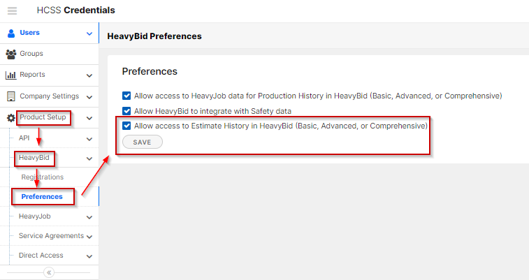 How to Enable Estimate History for SaaS Users