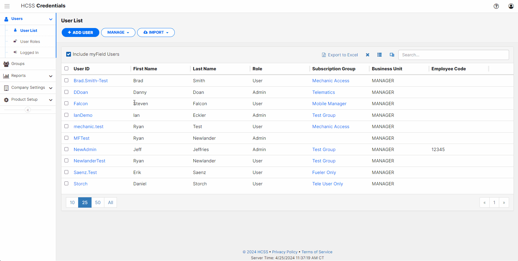 HCSS Telematics Subscriptions