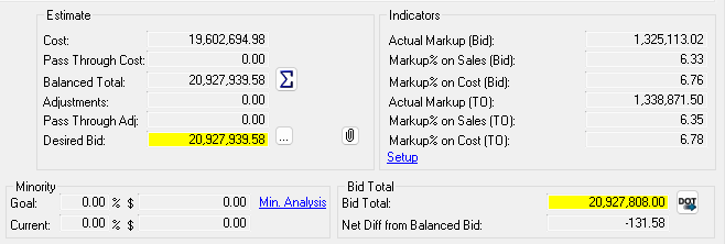 How Are Markup Percentage Calculations Calculated in HeavyBid?