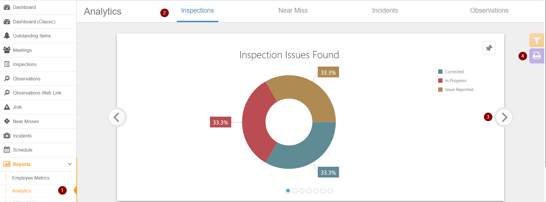 How to Print Safety Web Dashboard (Classic) Graphs