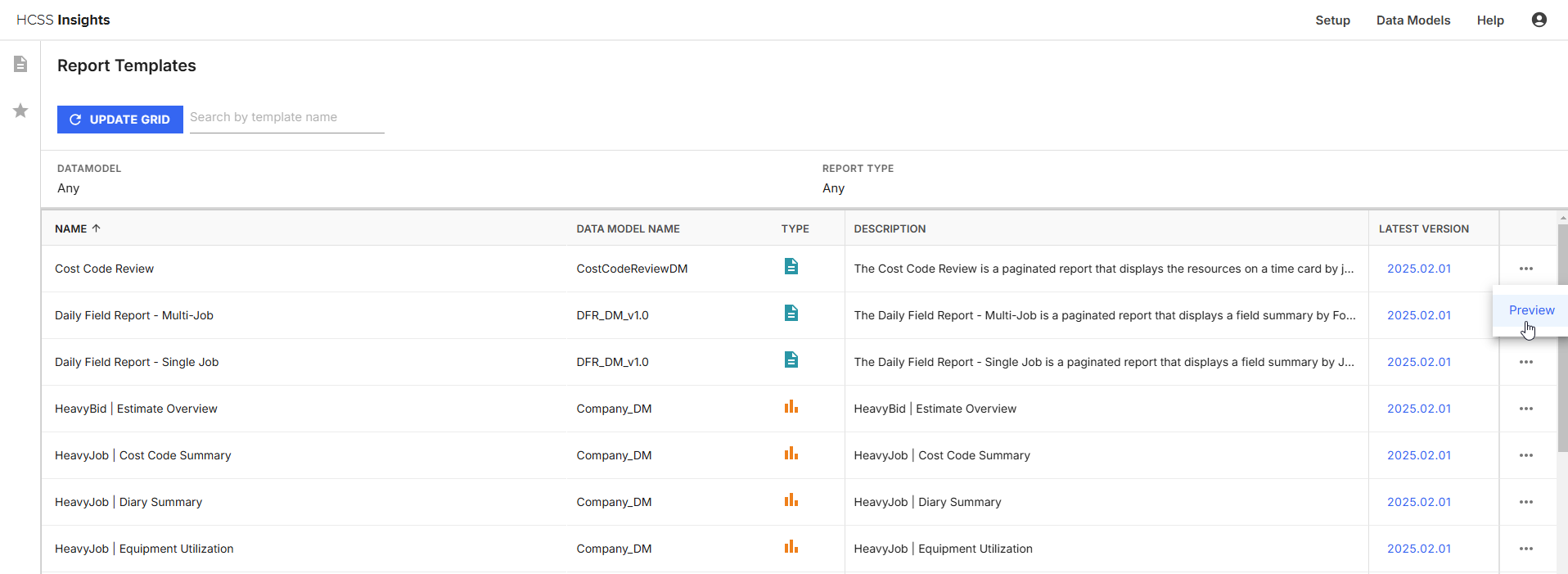 How to Add a Report to HCSS Insights