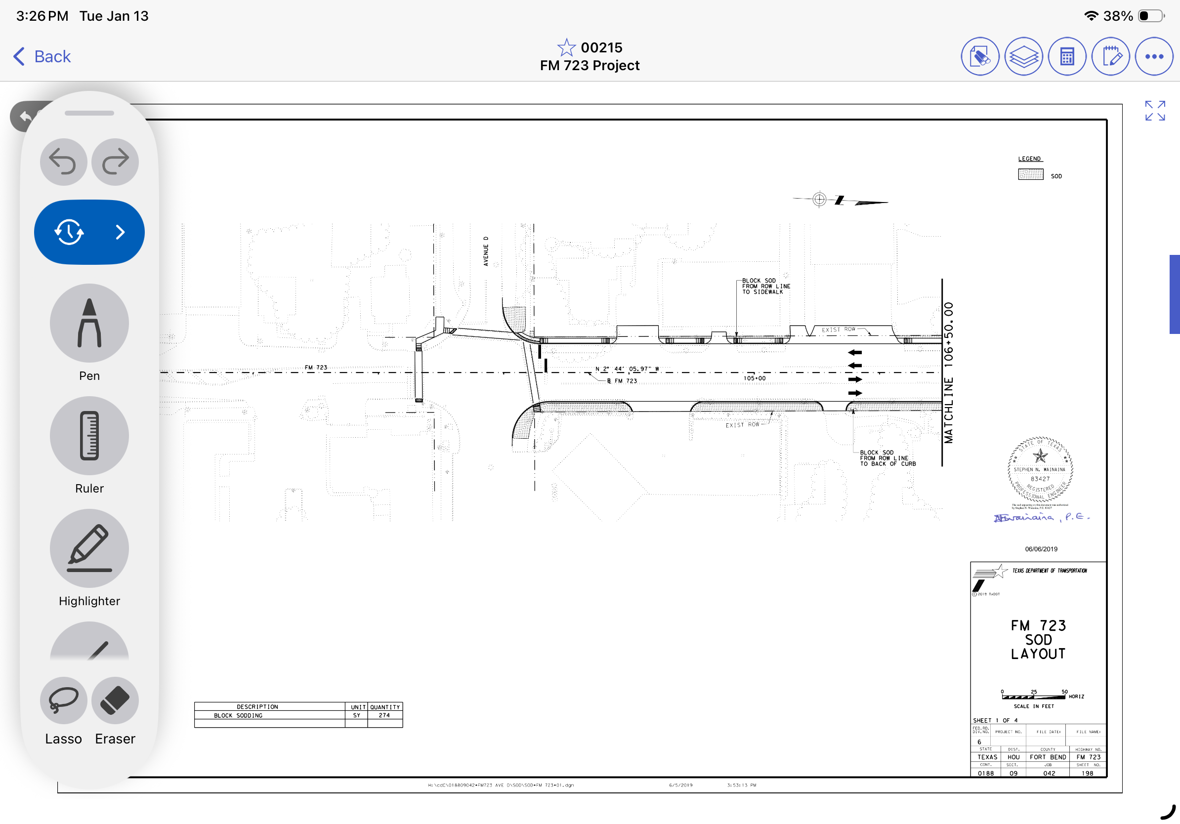 Overview: Plans iOS Toolbar
