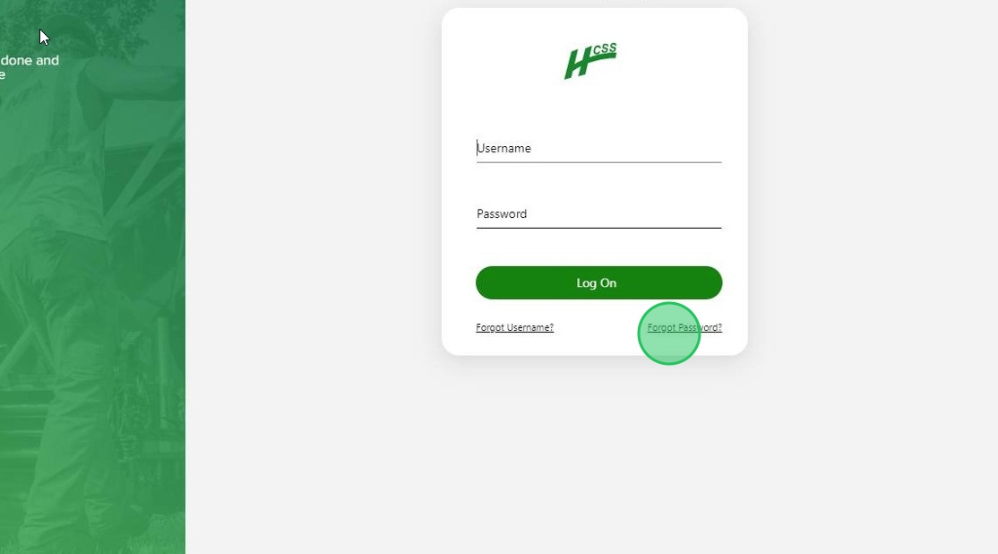 Self-Service HCSS Cloud Password Reset